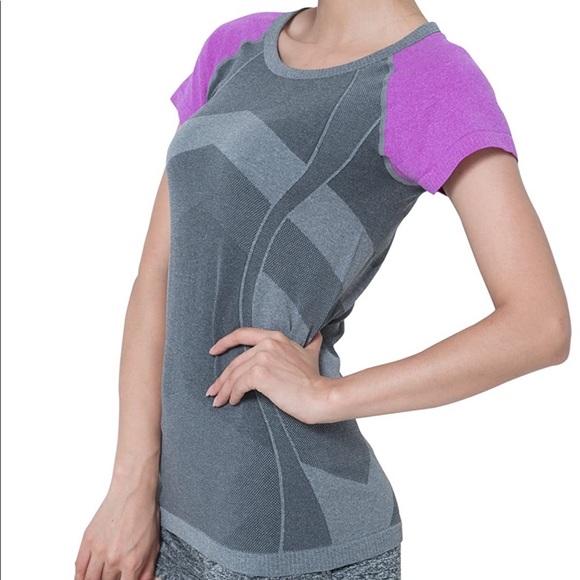 Tops | Moisture Wicking Workout Yoga Purple Shapewear | Poshmark
